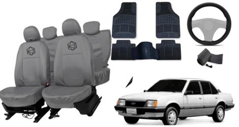 Kit capa couro Monza 82-95 + volante e tapete - iron tech - Autopeças ...