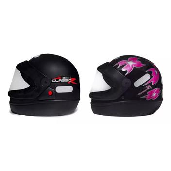 Kit Capacetes San Marino Preto Fosco Classic Femme Feminino Preto ...
