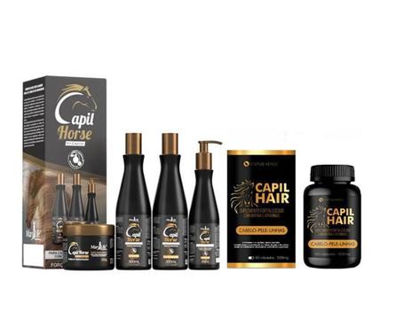 Kit Capil Horse 4 Produtos + Capil Hair 60 Cápsulas 500mg - Status ...