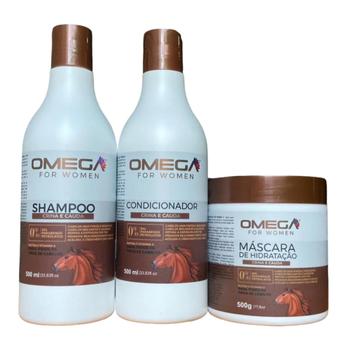 Kit Capilar crina e Cauda - Omega Hair - Kit de Tratamento para Cabelos ...