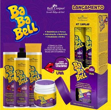 Kit Capilar Shampoo BabaBell Babbaloo (Tutti Frutti, Morango, Maça ...