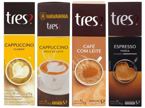 Kit Cápsula TRES 3 Corações 4 Sabores - 10 Cápsulas Cada - Cápsula de ...