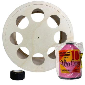 Kit Carretilha 14 Polegadas Linha 10 6.000 Jardas Fita Dedo - Alemao Pipas - Carretilha para ...