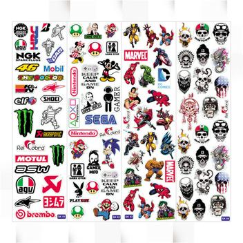 Kit Cartelas Com 90 Adesivo Stickers Variados - Teu Adesivo - Adesivos ...