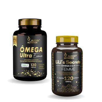 Kit Casal Omega-3 Essence Omega 3 6 9 Femme 120+120 Cápsulas - Alisson ...