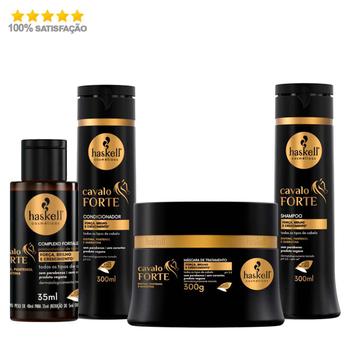 KIT CAVALO FORTE 4 PRODUTOS P HASKELL (Shp/Cond/Máscara/Complexo) - Haskell Cosméticos - Kit de ...