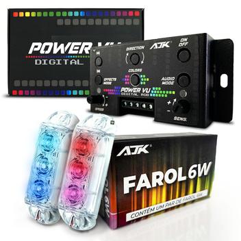 Kit Central Iluminação AJK Power VU Digital + Par Farol 6w - Iluminação ...