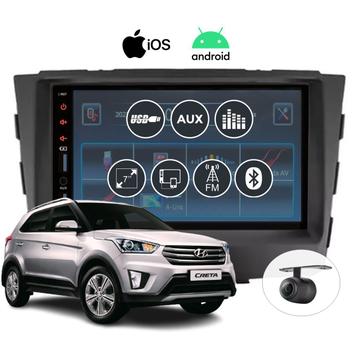 Kit Central Multimídia Hyundai Creta 2017 a 2021 Rádio Mp5 Automotivo ...