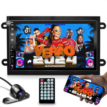 kit central multimidia mp5 com espelhamento android ios + moldura de 7 polegadas compativel com ...