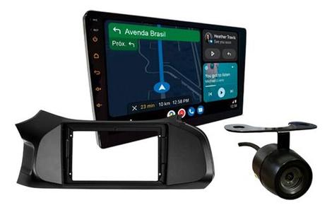 Kit central multimidia roadstar 9 pol rs915br android carplay onix joy prisma g2 2012 a 2019 ...