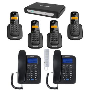 Kit Central Telefonica Com 6 Ramal Incluso Facil Instalação - Intelbras ...