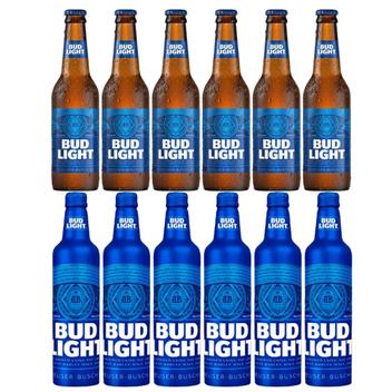 Kit Cerveja Importada 12 Bud Light 6 Long Neck 6 Aluminio - budweiser ...