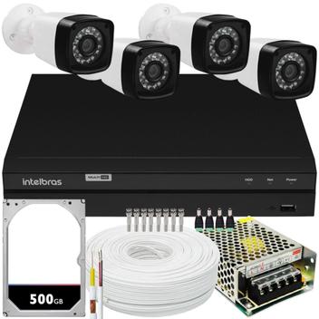 Kit Cftv 4 Cameras Full Hd 1080p 2mp Dvr Intelbras Mhdx 1104 ...