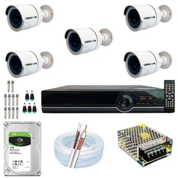 Kit Cftv 5 Câmeras Segurança 1.3mp 30m Dvr 8ch Full Hd 1080p - Afc ...