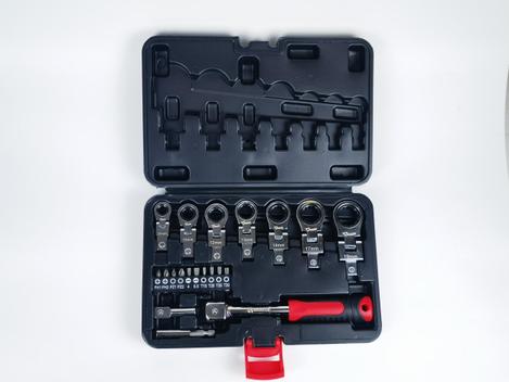 Kit chave catraca cabeça flexível e bits 20pcs cromo vanadio - Bravus ...