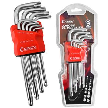 Kit Chave Torx Longa 9 peças Cinoy - Chave Manual - Magazine Luiza