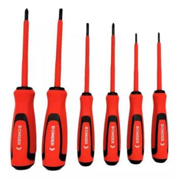 Kit Chaves De Fenda Philips Isolada Eletricista 6 Peças Imã - Bomder ...