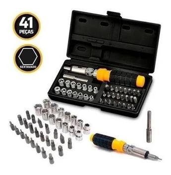 Kit Chaves Jogo Catraca Reversível Soquetes 40 Peças Maleta - DRAIK ...