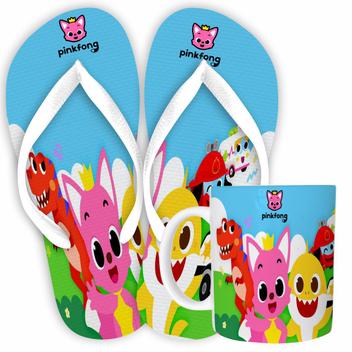 Kit Chinelo e Caneca de Plástico Rígido Playkids Eu amo aprender ...