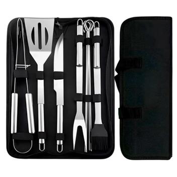 Kit Churrasco Em Estojo Portátil Para Uso Em Viagens - RELET - Tesoura ...