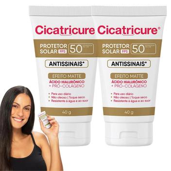 Kit Cicatricure Protetor Solar FPS50 Ácido Hialurônico - Protetor Solar ...