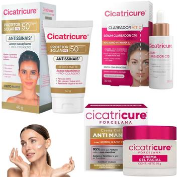 Kit Cicatricure Protetor Solar Porcelana Nano Vitamina C10 - Protetor ...