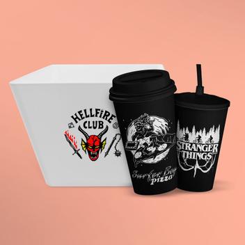 Kit Cinema Premium Hellfire Club Balde de Pipoca + 2 Copos - ShopC - Almofada Porta Pipoca ...