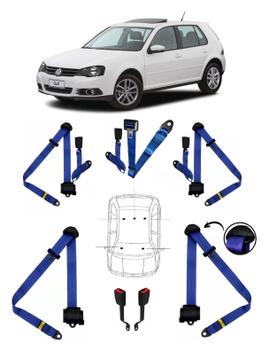 Kit cinto de segurança COMPLETO para VOLKSWAGEN GOLF + fechos - HCML ...