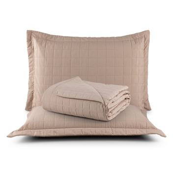 Kit Cobre Leito Colcha King 3 Peças 200 Fios 100% Algodão Classic ...