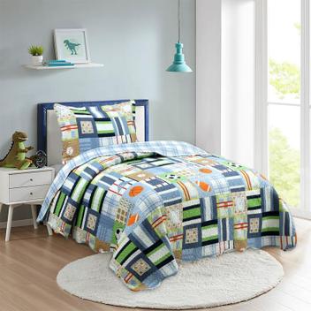 Kit Cobre Leito Colcha Patchwork Infantil Menina e Menino. - Textilar - Enxoval de Cama ...