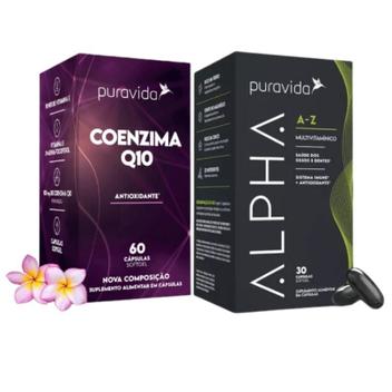 Kit Coenzima Q10 - 60 Caps + Multivitaminico Alpha A-Z - 30 Caps - Pura ...