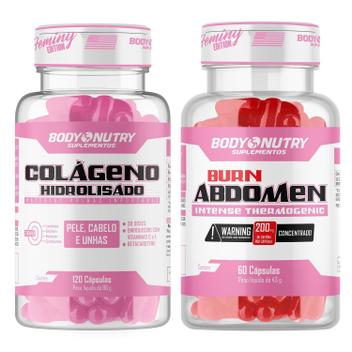 Kit Colágeno Hidrolisado Feminy, pote 120 cápsulas + Termogênico ...