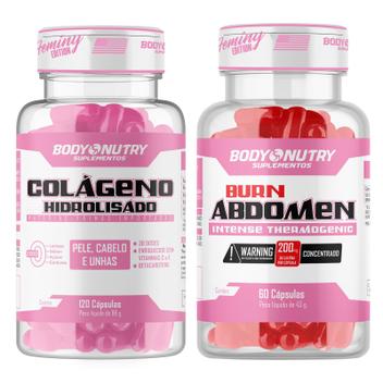 Kit Colágeno Hidrolisado Feminy, pote 120 cápsulas + Termogênico ...