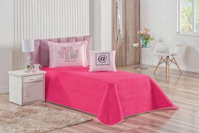 Kit colcha cobre leito infantil blog 4 peças matelado solteiro -pink ...