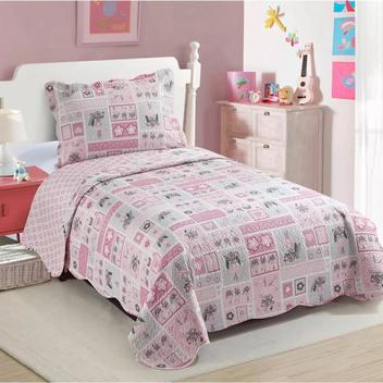 Kit Colcha Evolution Patchwork Ballet Solteiro - Camesa - Enxoval de ...