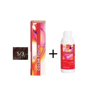 Kit Coloração+Emulsão Color Touch 5.3 Cast Claro Dourado 60G - Tinta de ...