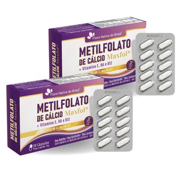 Kit Com 02 - Metilfolato de Cálcio + Vitamina E, B6 e B12 30 Cápsulas ...