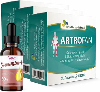 Kit Com 03 - Artrofan 30 Capsulas de 500mg Flora Nativa + 1 Curcumim+ ...