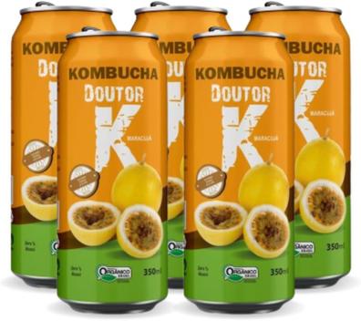 Kit Com 05 - Kombucha Orgânica Sabor Maracujá 350ml DRK - Kombucha Doutor K - kombucha ...