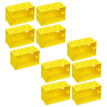 Kit Com 10 Caixa De Luz 4X2 Embutir Amarela - Akato - Caixa de Luz ...