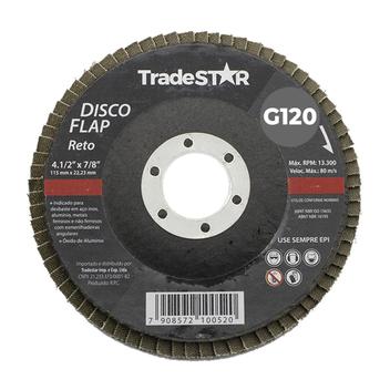 Kit Com 10 Disco Flap Reto Porcelanato Piso G 120 4.1/2 115 - Tradestar ...