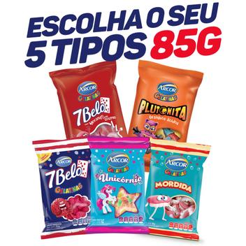 Kit Com 10x Pcts Bala De Gelatinha Arcor Sabores Sortido 70g Doces ...