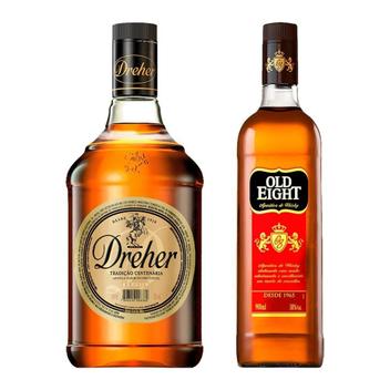 Kit com 12 Conhaque Dreher 900ml + 3 Aperitivo Old Eight 900ml ...