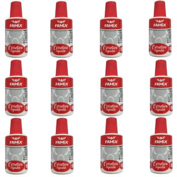 Kit Com 12un Corretivo Liquido A base de Água 18ml - Famix - Corretivo ...