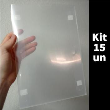 Kit com 15 Display Expositor Parede A4 Quadro de Avisos de Plástico e ...