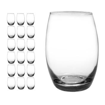 kit com 18 Copos de Vidro 450ml BELLAGIO Cinza - PRATICASA - Copos ...