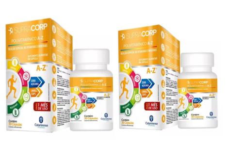 Kit com 2 Supracorp Az Polivitamínico 60 Cápsulas - Catarinense - Multivitamínico ...