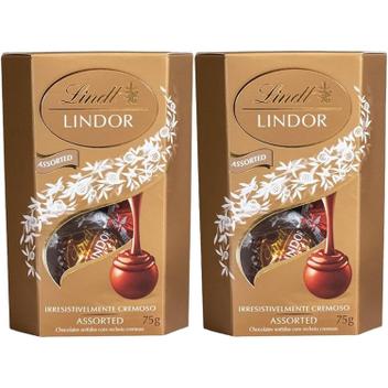 Kit Com 2Un Chocolate Lindt Lindor Sortido 75G - Chocolate / Barra de ...