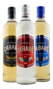 Kit Com 3 Cachaças Cabaré Prata Ouro Amburana 700Ml - Cachaça Cabaré ...