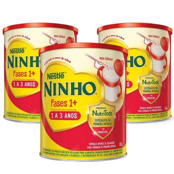 Kit com 3 Fórmula Ninho Fases 1+ 800g de 1 a 3 anos - Nestlé - Fórmula ...